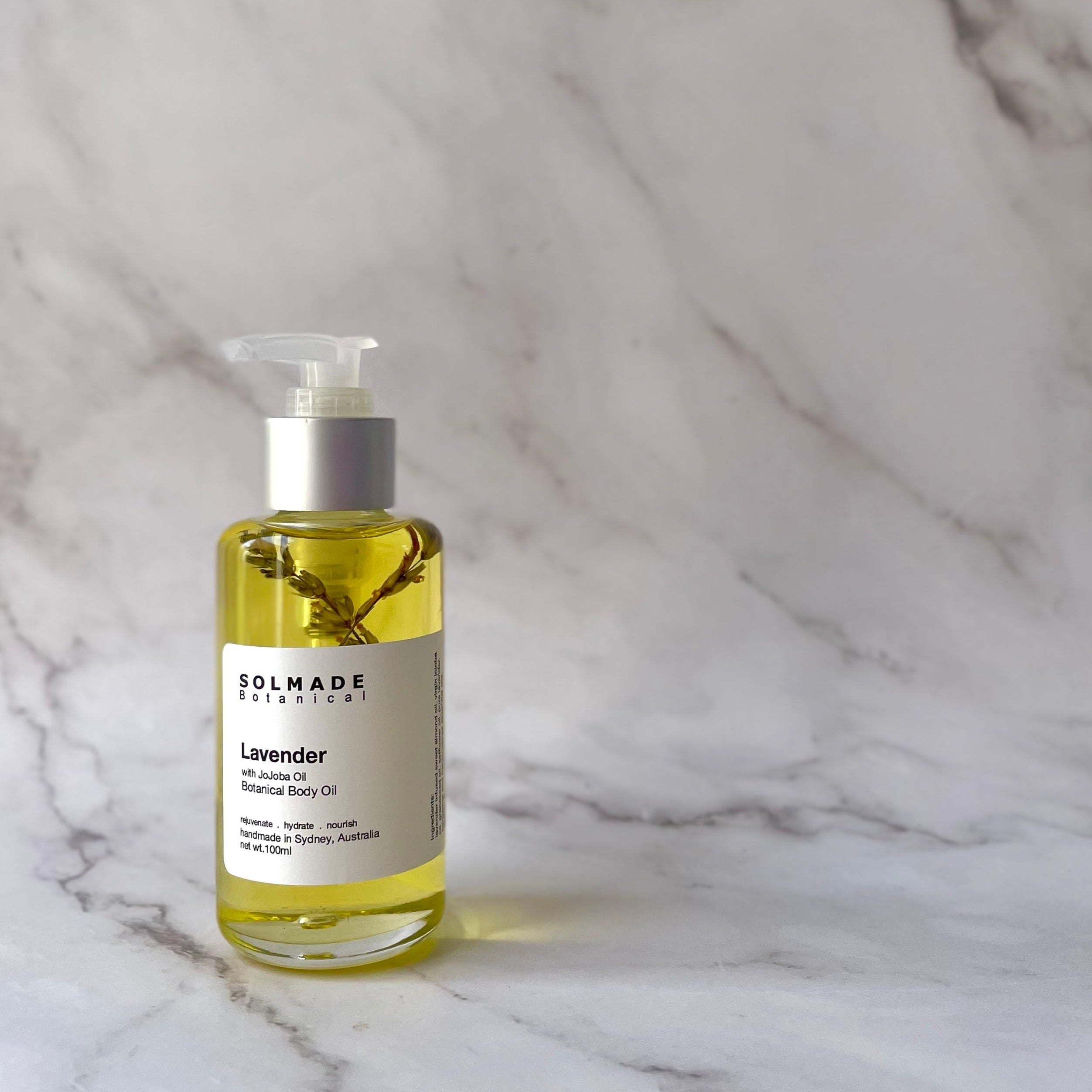 Lavender Botanical Body Oil with jojoba oil – Solmade Botanical